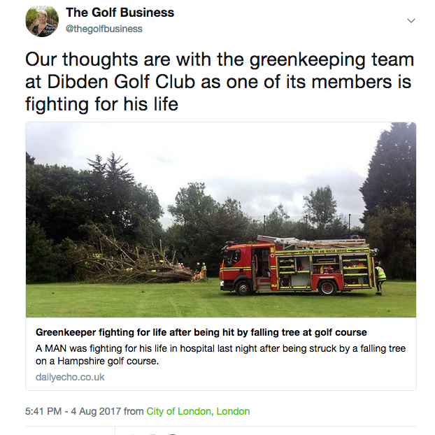 Dibden greenkeeper ‘fighting for life in hospital’ – GreenKeeping Magazine